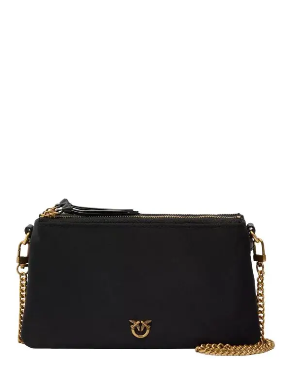 Pinko Zip Satchel Crossbody Bag - Black