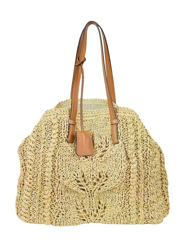 Ermanno Scervino Raffia Tote Bag - Neutrals