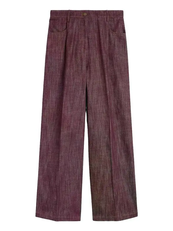 Momoni Pleated Wide-leg Trousers - Purple