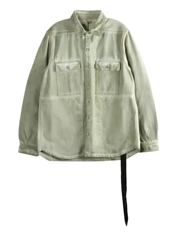 Rick Owens Flap-pocket Denim Shirt - Green