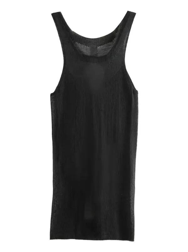 Rick Owens Ribbed-knit Tank Top - Black