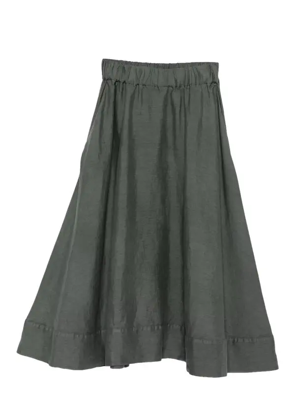 ROSSO 35 Elasticated A-line Midi Skirt - Green