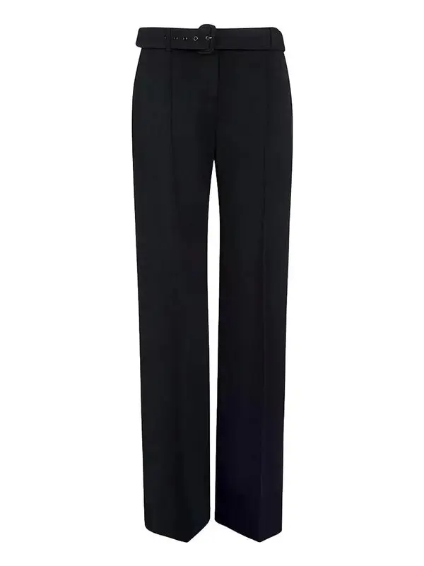 Ermanno Scervino Belted Straight Leg Trousers - Black