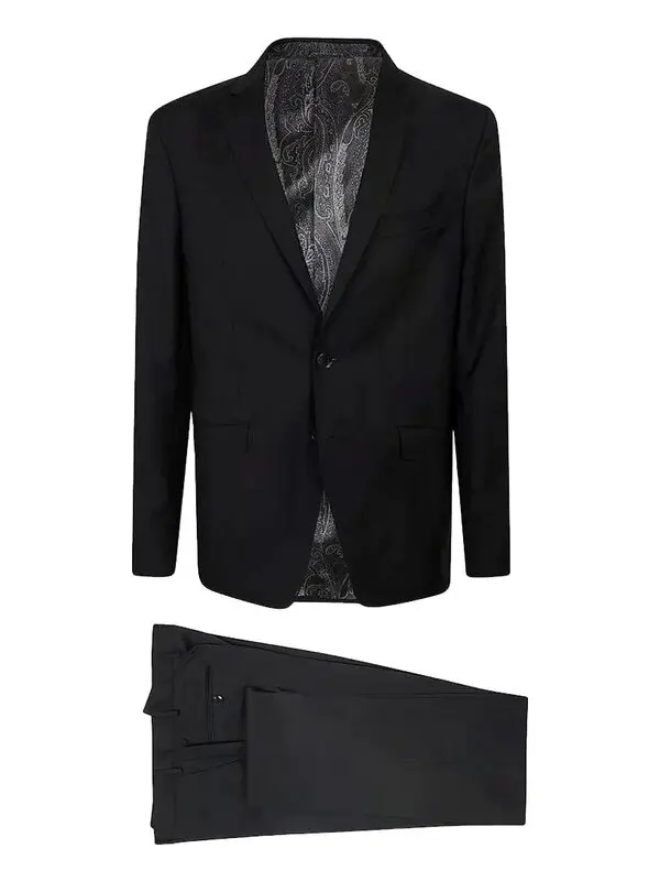 Etro Single-breasted Suit - Black