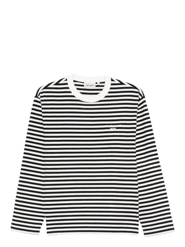 Carhartt Work In Progress Ezra Striped Long-sleeve T-shirt - Black