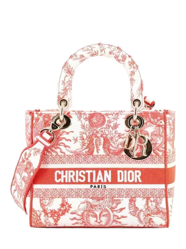 Dior Lady D-lite Medium Satchel - Red