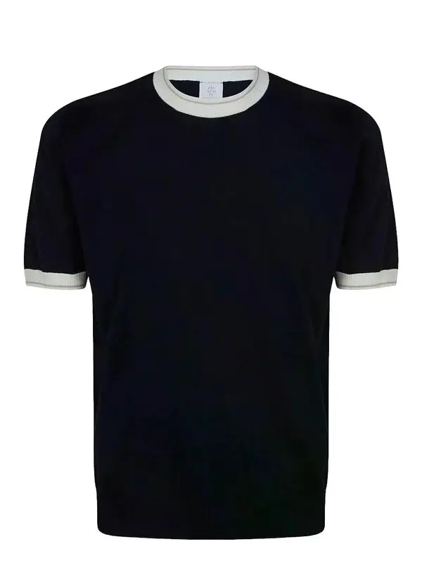 Eleventy Ribbed T-shirt - Blue
