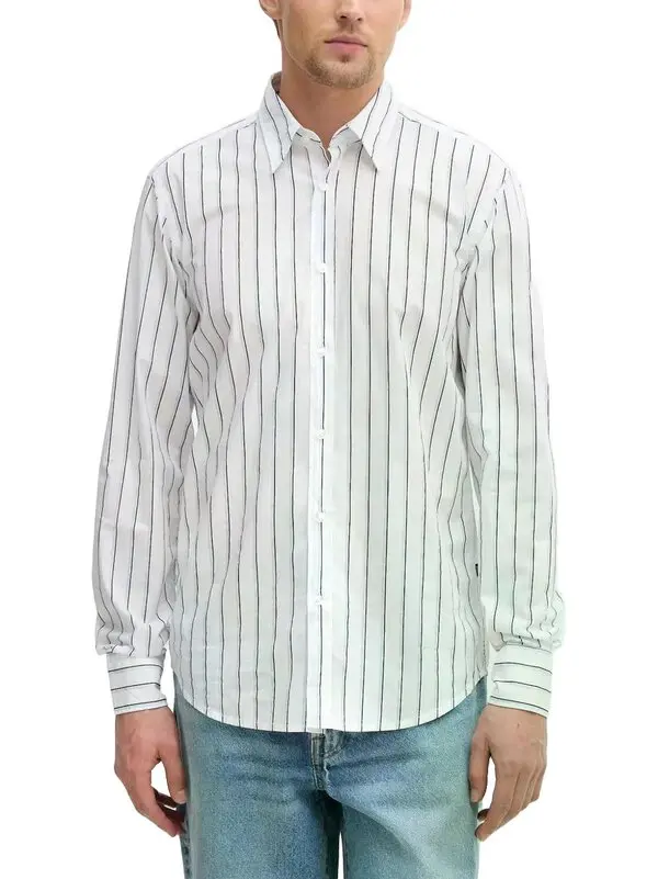 BOSS Relegant Striped Shirt - White