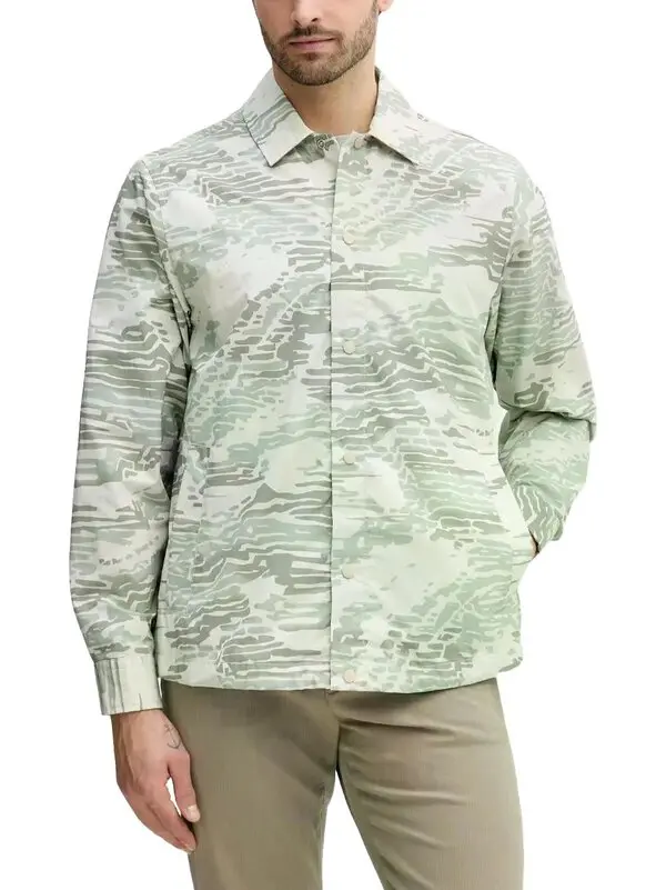 BOSS Leldon Patterned Overshirt - Green