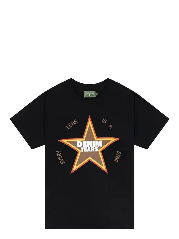 DENIM TEARS Star-print T-shirt - Black