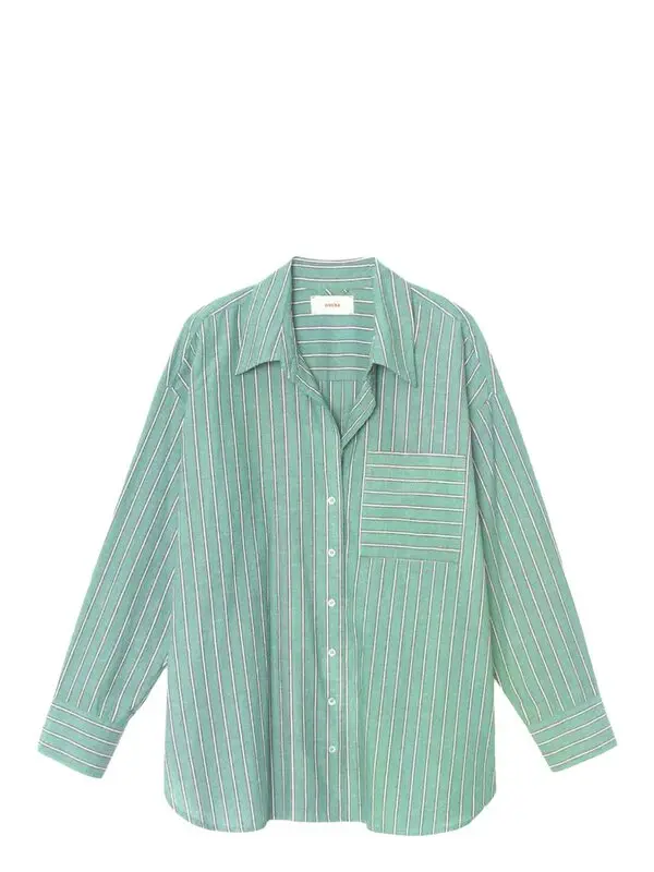 Xirena Pocket Striped Shirt - Green