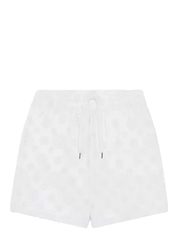 Casablanca Monogram Cotton Shorts - White