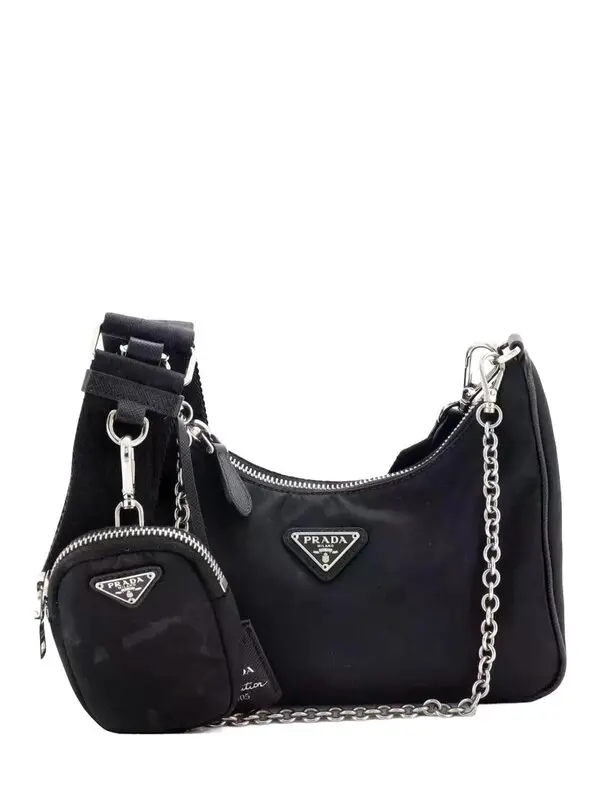 Prada Re-edition 2005 Shoulder Bag Tessuto Small - Black