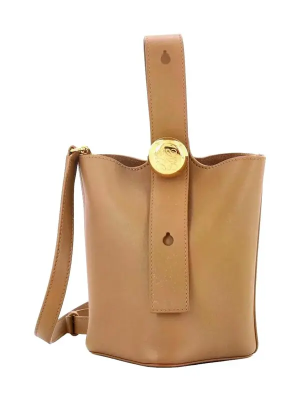 Loewe Pebble Leather Bucket Bag - Brown