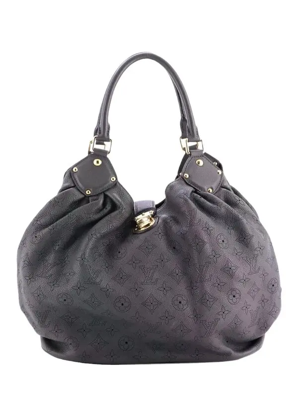 LOUIS VUITTON Mahina Leather Hobo Bag - Grey