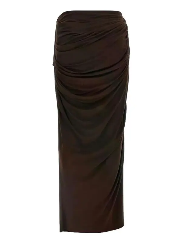 ENTIRE STUDIOS Drape Maxi Skirt - Brown