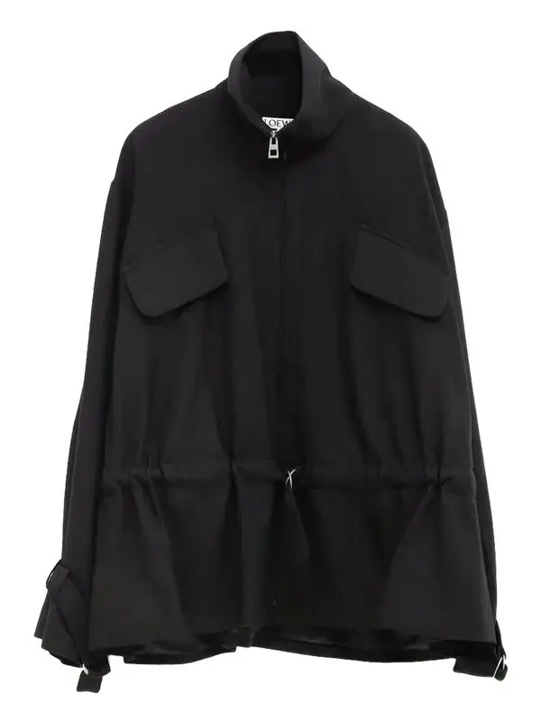 Loewe Pocket Drawstring Jacket - Black