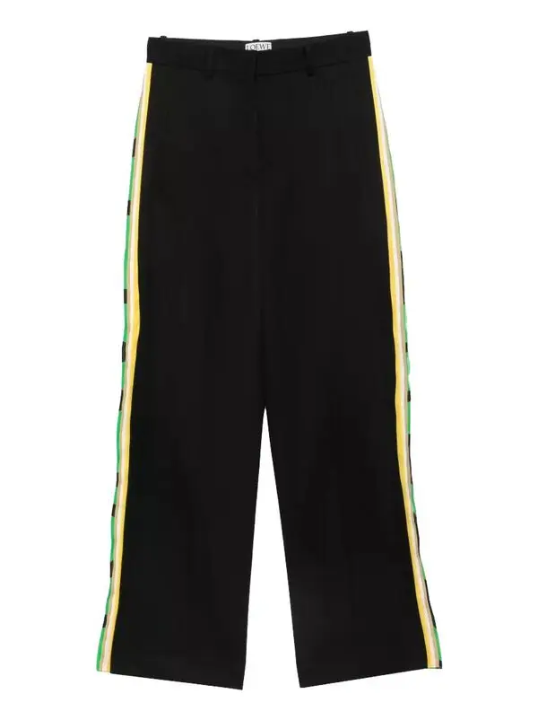 Loewe Belt-loop Side-stripe Trousers - Black