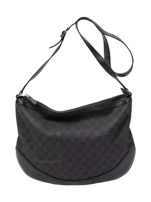 Gucci Half Moon Messenger Shoulder Bag - Black