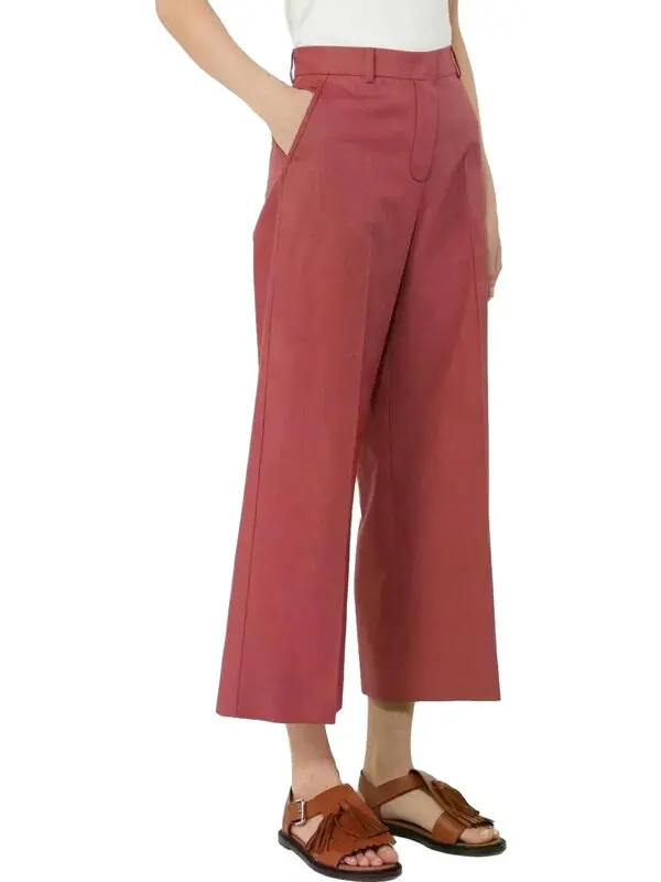 Max Mara Zircone Cotton Trousers - Pink