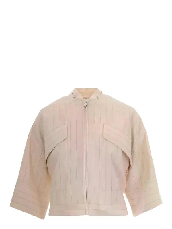 Liu Jo Striped Embellished Jacket - Neutrals