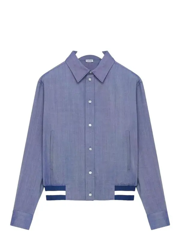 Loewe Logo Bomber Jacket - Blue