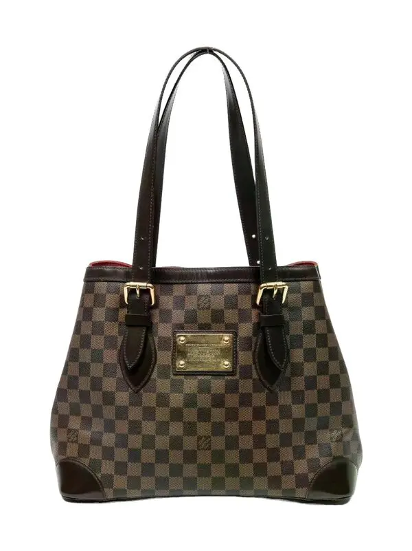 LOUIS VUITTON 2009 Mm Hampstead Check-print Shoulder Bag - Brown