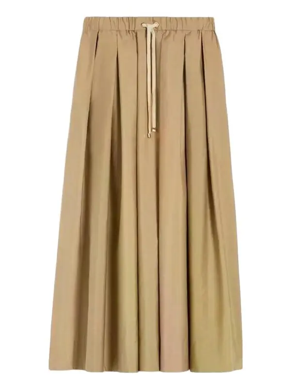 Max Mara Pineta Pleated Drawstring Skirt - Neutrals