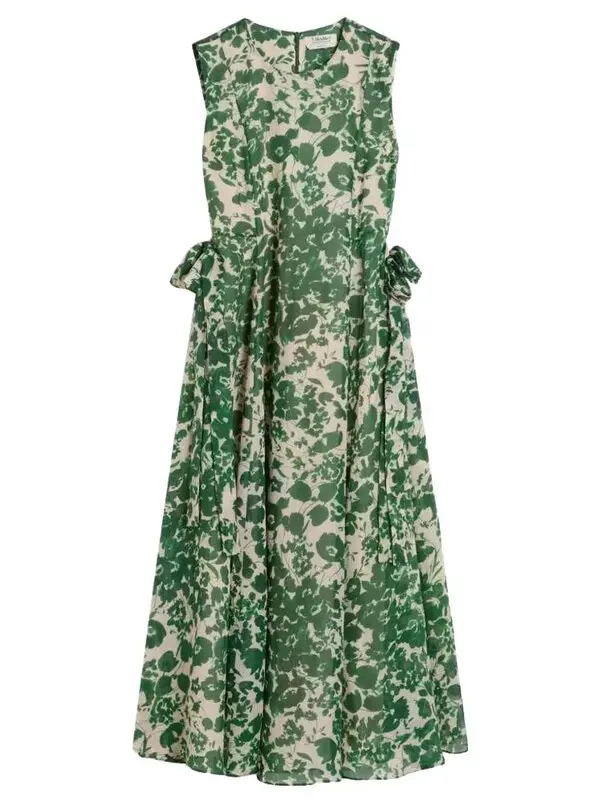 Max Mara Floral-pattern Midi Dress - Green