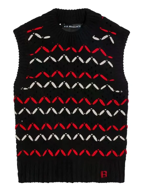 B.B. WALACE Neel Knitted Vest - Black