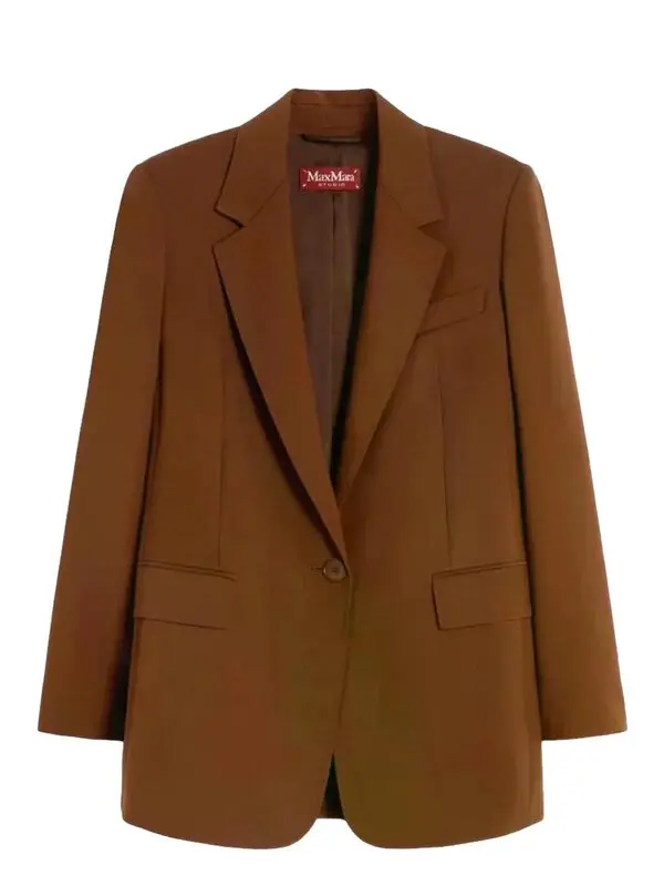 Max Mara Mstbalco Single-breasted Blazer - Brown