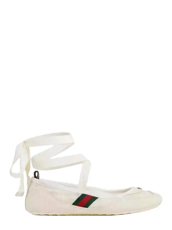Gucci Shift Ballerinas - White