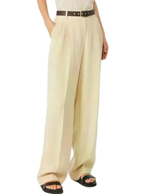 Max Mara Linen Trousers - Neutrals