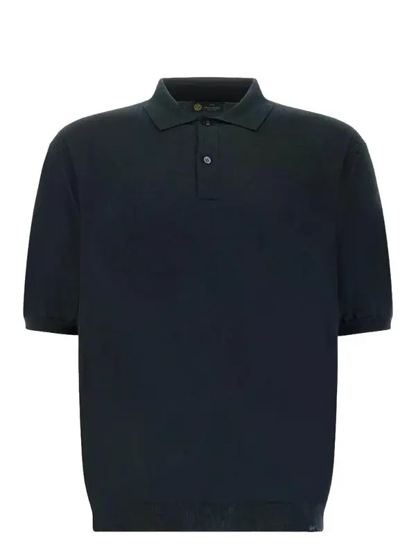Paul & Shark Ribbed Polo Shirt - Blue