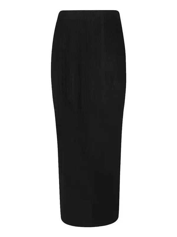 IRO PARIS Ribbed Slit Midi Skirt - Black