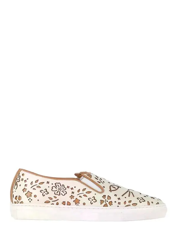 CHARLOTTE OLYMPIA Laser-cut Slip-ons - Neutrals