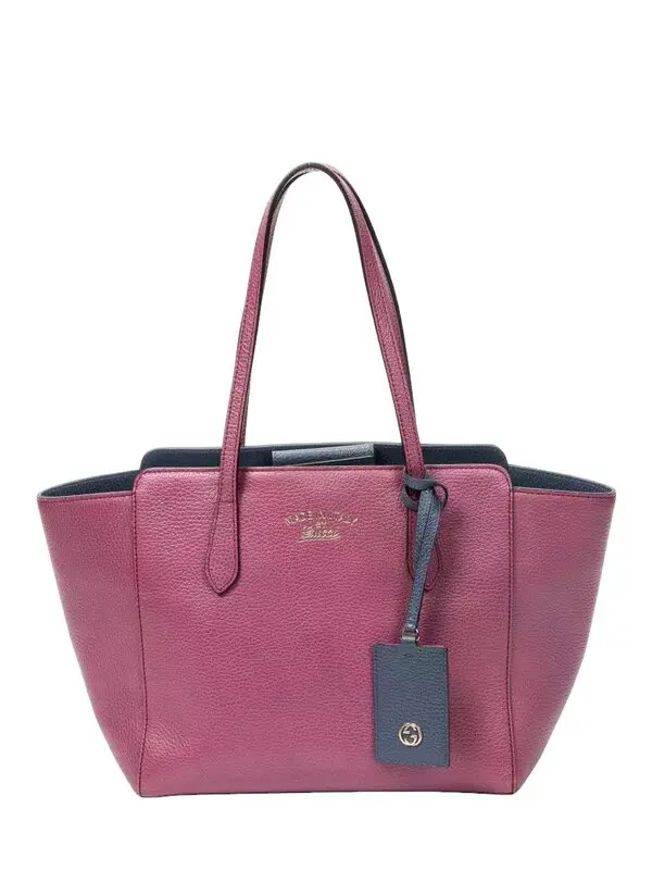 Gucci Swing Leather Tote - Pink