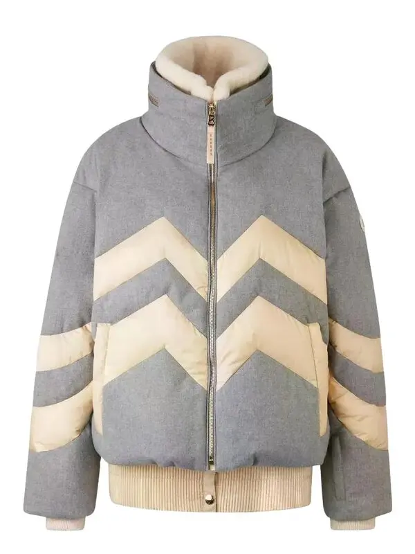 Bogner Chevron-pattern Puffer Jacket - Grey