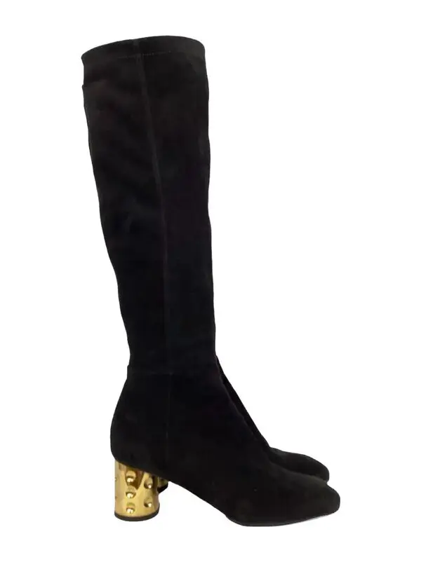 LOUIS VUITTON Over-the-knee Suede Boots - Black