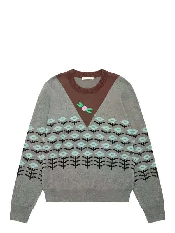 CRAIG GREEN Pixel Flower Sweater - Grey