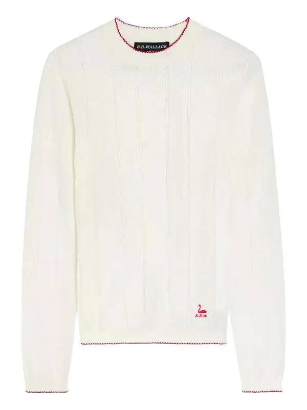 B.B. WALACE Swan-detail Knit Sweater - Neutrals