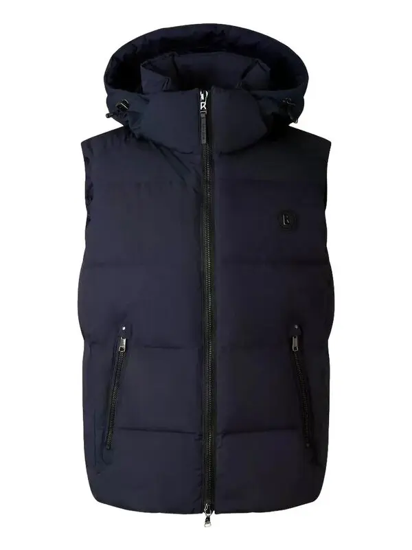 Bogner Detachable Hooded Puffer Gilet - Blue