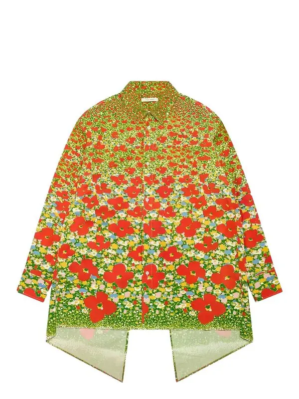 CRAIG GREEN Open Back Floral Shirt - Green
