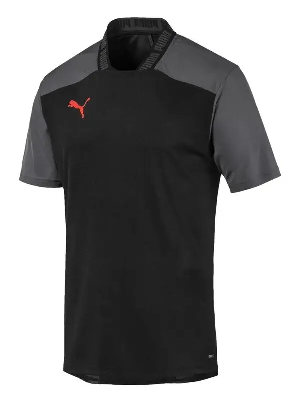PUMA Panelled Short Sleeve T-shirt - Black