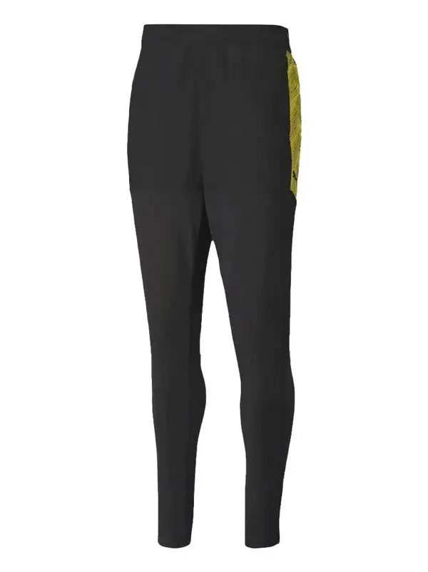 PUMA Yellow-detail Track Pants - Black