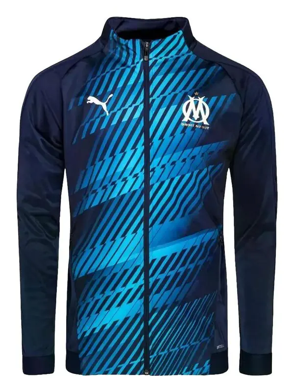 PUMA Olympique De Marseille Logo-print Long-sleeves T-shirt - Blue