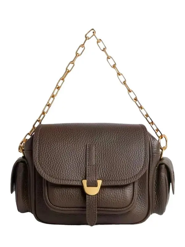 COCCINELLE Mini Campus Leather Shoulder Bag - Brown