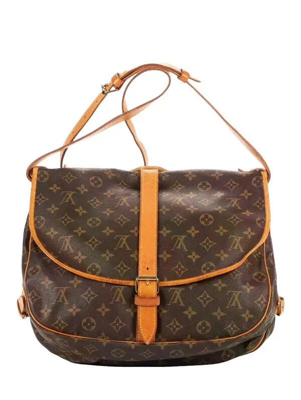 LOUIS VUITTON Saumur 35 Monogram Crossbody Bag - Brown
