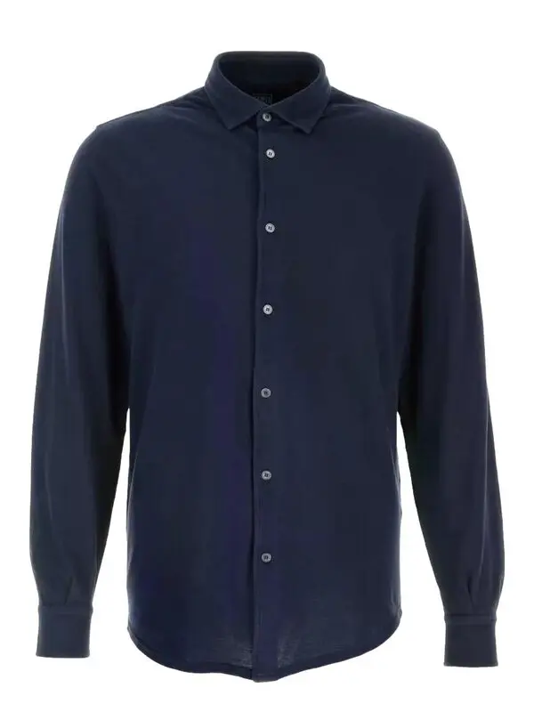Fedeli Piquet Shirt - Blue