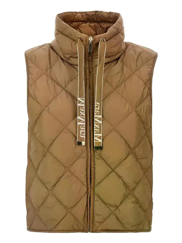 Max Mara Diamond-quilted Gilet - Brown
